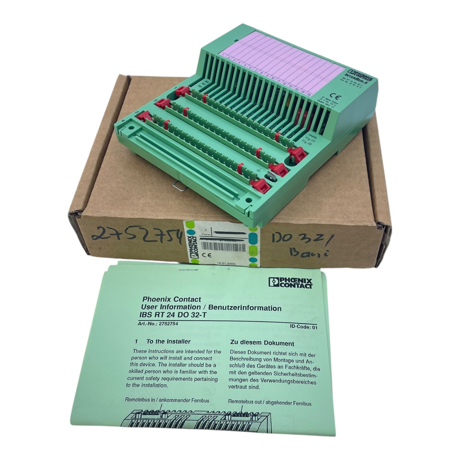 Phoenix Contact Digital-Ausgabemodul IBS RT 24 DO 32-T 2752754 Ausgabe