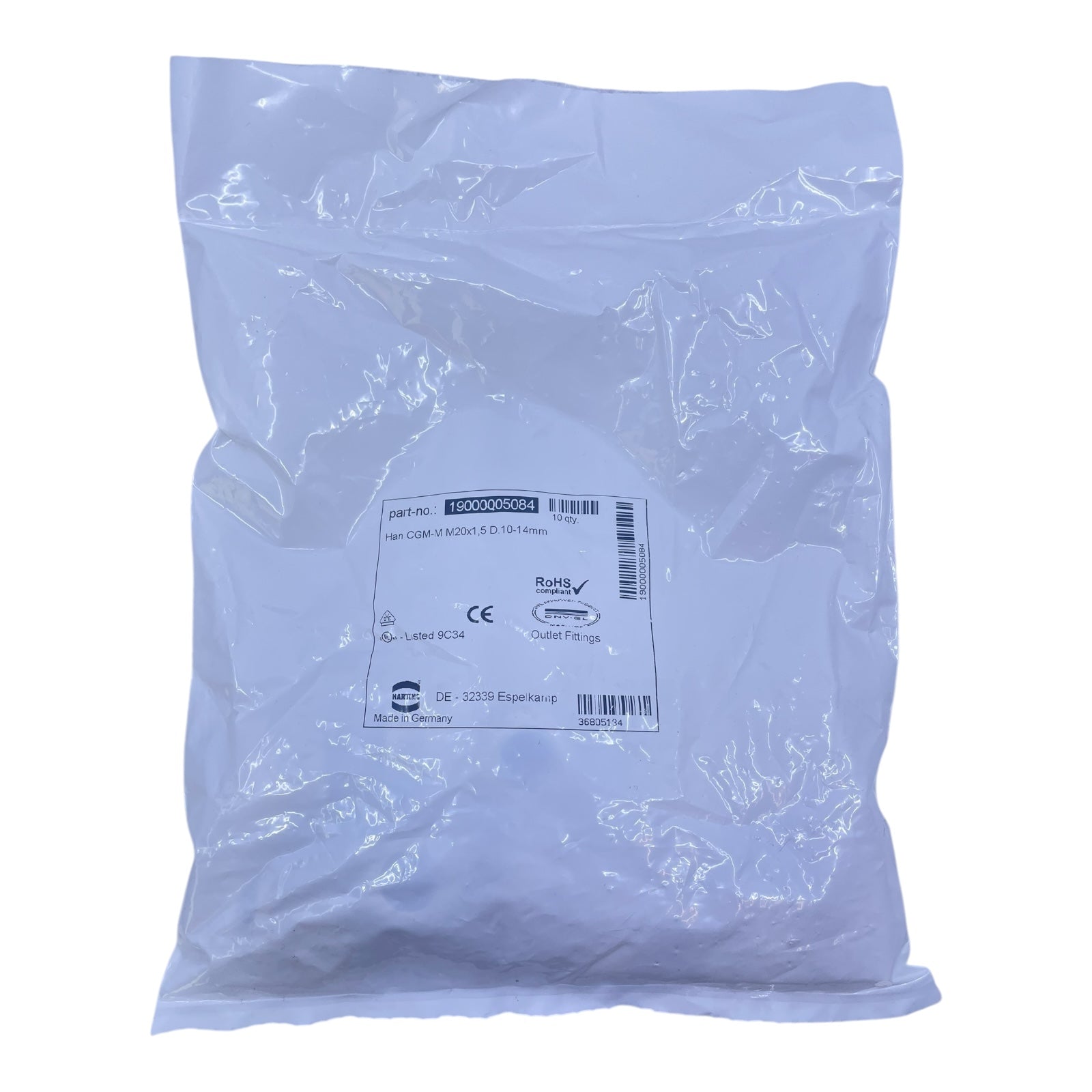 Harting Kabelverschraubung Han CGM-M M20x1,5 D.10-14mm 19000005084 VE: