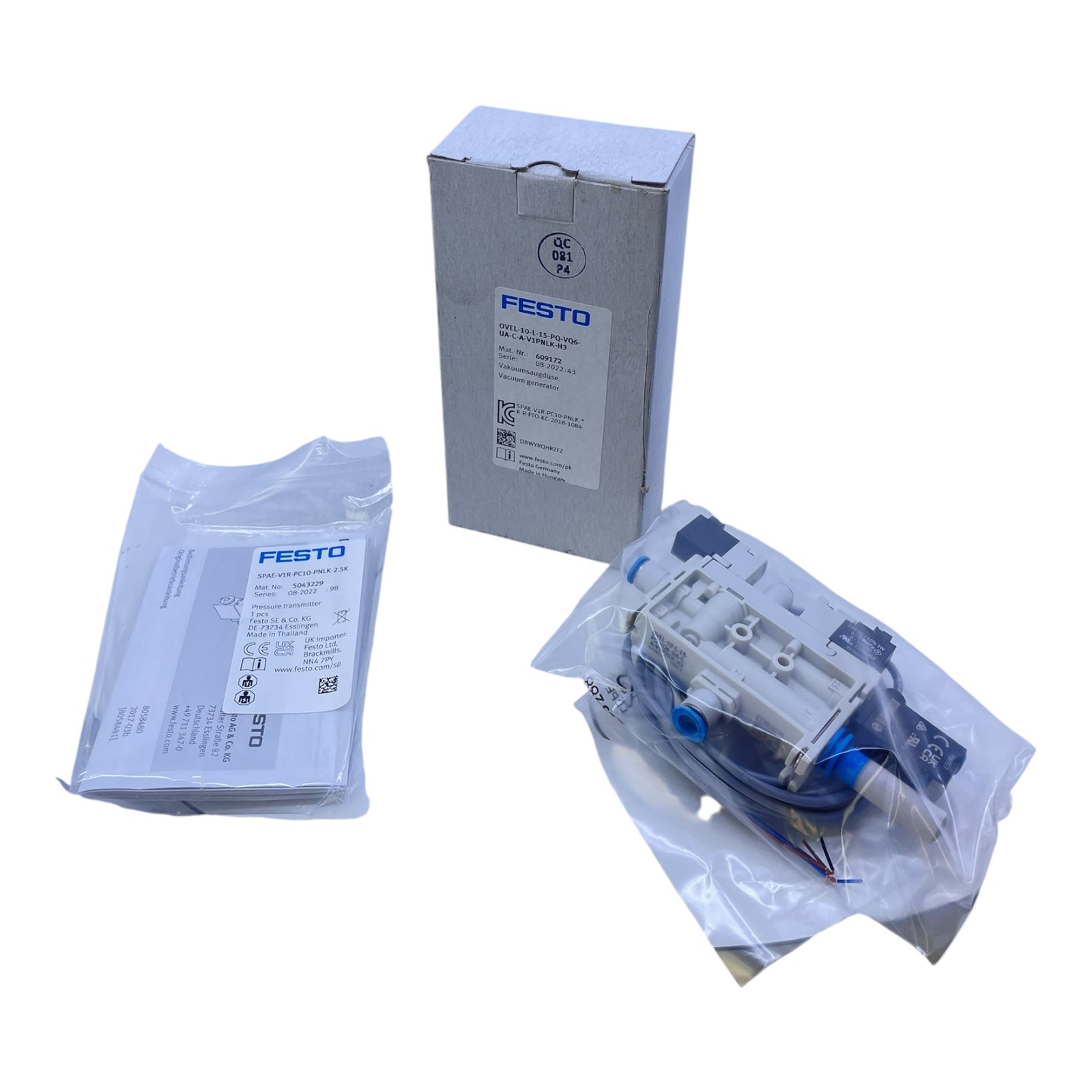 Festo Vakuumsaugduese OVEL-10-L-15-PQ-VQ6-UA-C-A-V1 609172 Vakuumsaugd