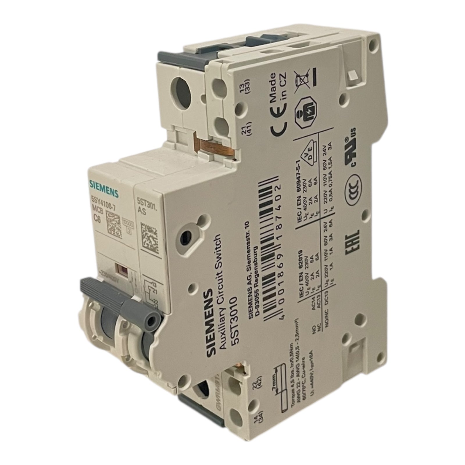 Siemens Leistungsschutzschalter für industriellen Einsatz 5SY4106-7 Sc