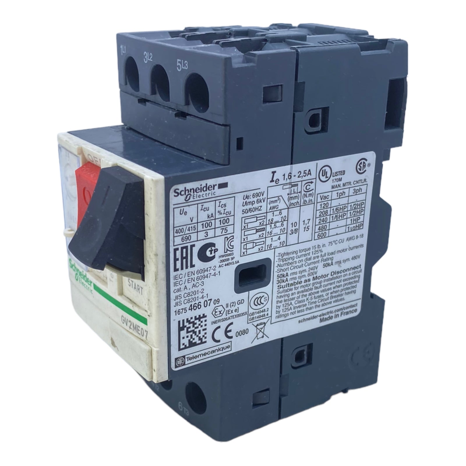Schneider GV2ME07 Motorschutzschalter | Industrie24