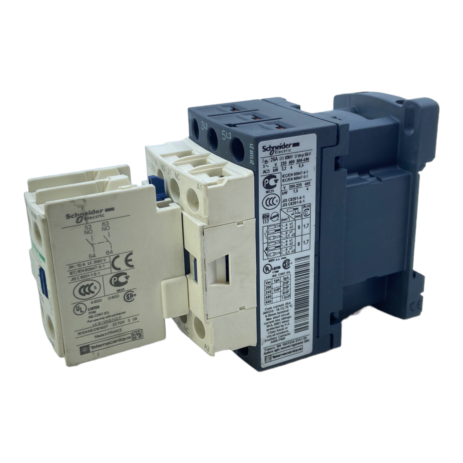 Schneider Electric LC1D09 +LADN20 Leistungsschütz